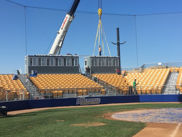 Construction has started on the new press box at Cal State Bakersfield ...